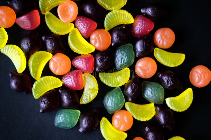 Selection of Colourful Traditional Fruit Gum Sweets Stock Photo - Image ...