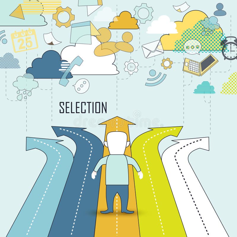 Selection concept stock vector. Illustration of flat - 55442673