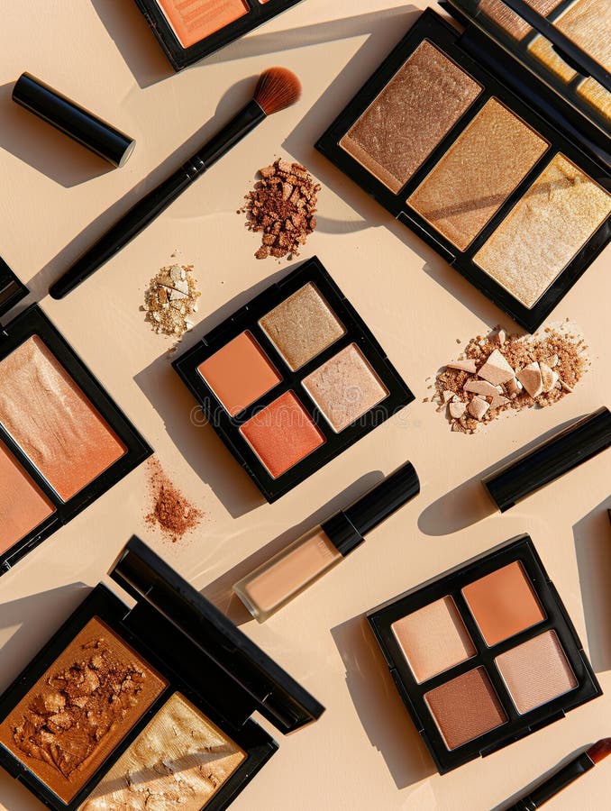 A Selection of Contouring and Highlighter Palettes, Organized in an ...