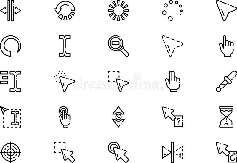 Selection and Cursors Icons Collection is a Vector Illustration with ...