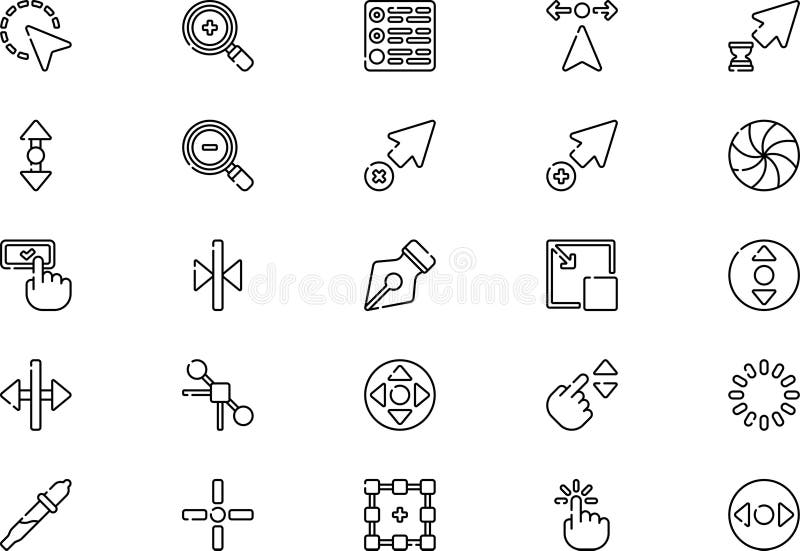 Selection and Cursors Icons Collection is a Vector Illustration with ...