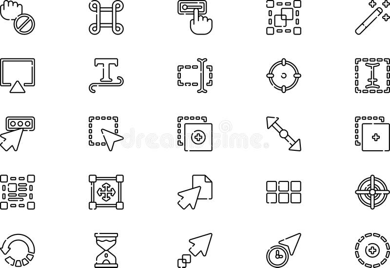Selection and Cursors Icons Collection is a Vector Illustration with ...