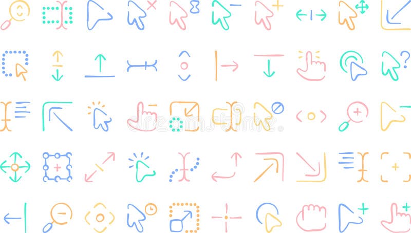 Selection and Cursors Icons High-Quality Vector Icons Collection with ...
