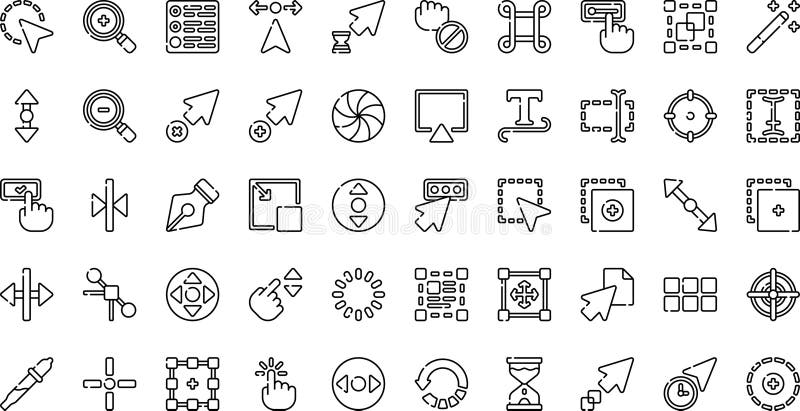 Selection and Cursors Icons High-Quality Vector Icons Collection with ...