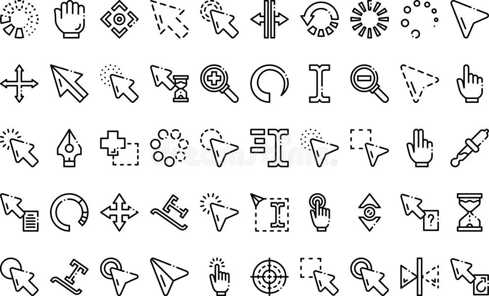 Selection and Cursors Icons High-Quality Vector Icons Collection with ...