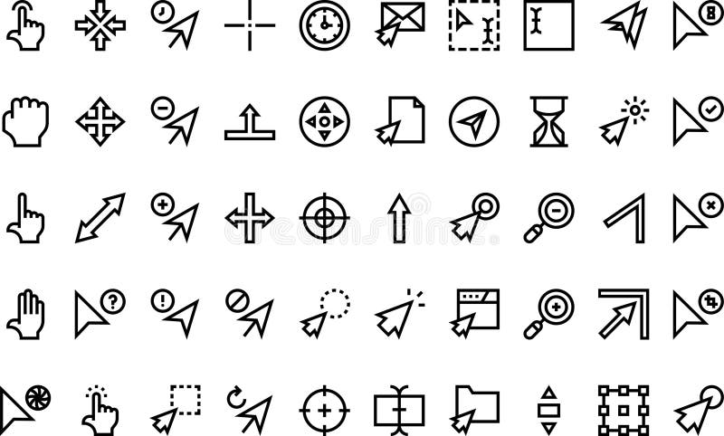 Selection and Cursors Icons High-Quality Vector Icons Collection with ...