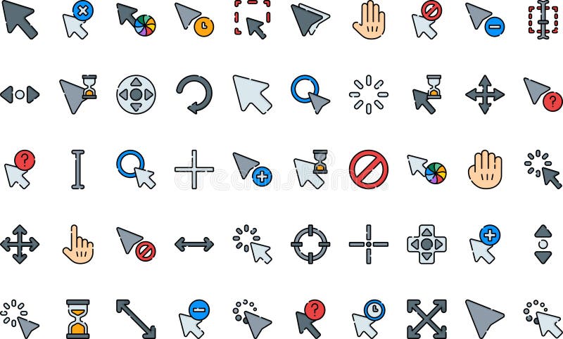 Selection and Cursors Icons High-Quality Vector Icons Collection with ...