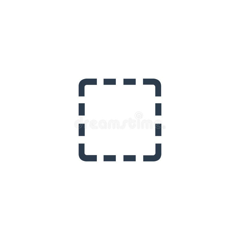Selection Dashed Rectangle With Pointer In Vector Stock Vector