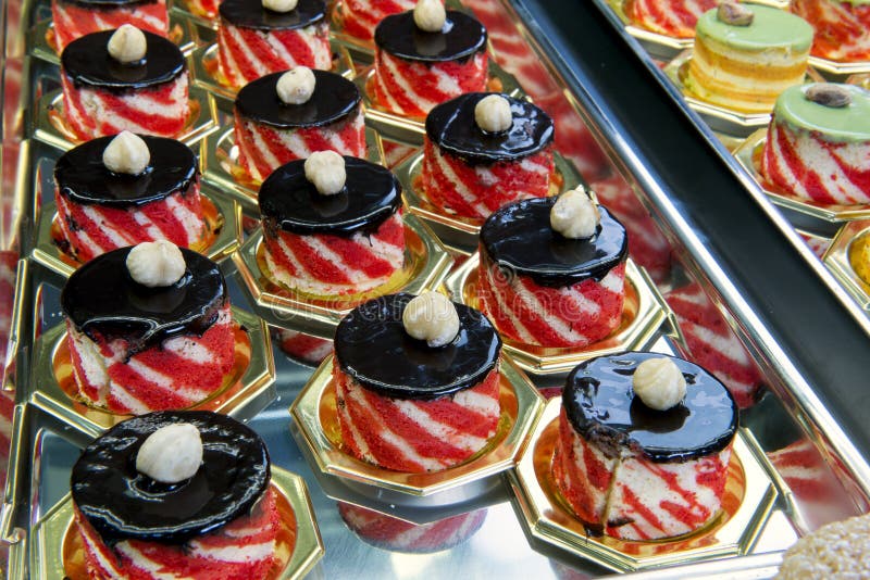 Selection of Delicious Pastries Stock Image - Image of fruit, store ...