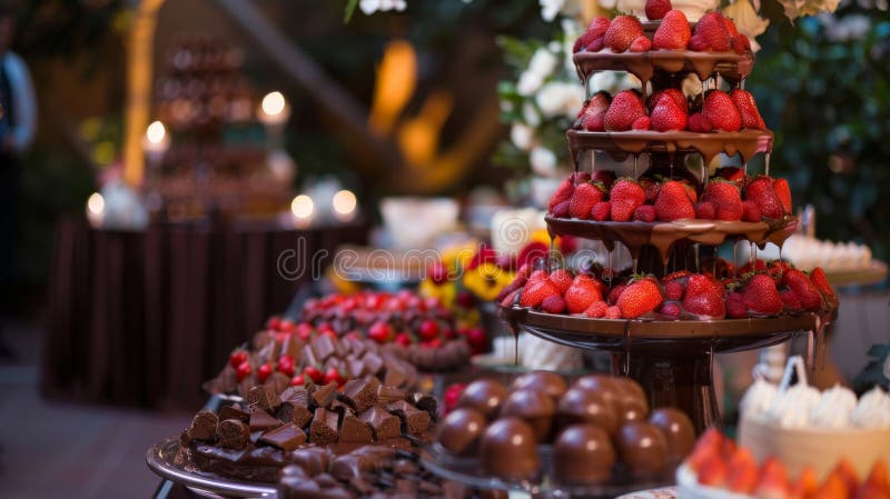 Elegant Dessert Buffet at Evening Event Stock Photo - Image of gourmet ...