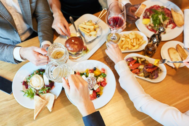 Selection of Different Dishes at Lunch Stock Image - Image of beetroot ...