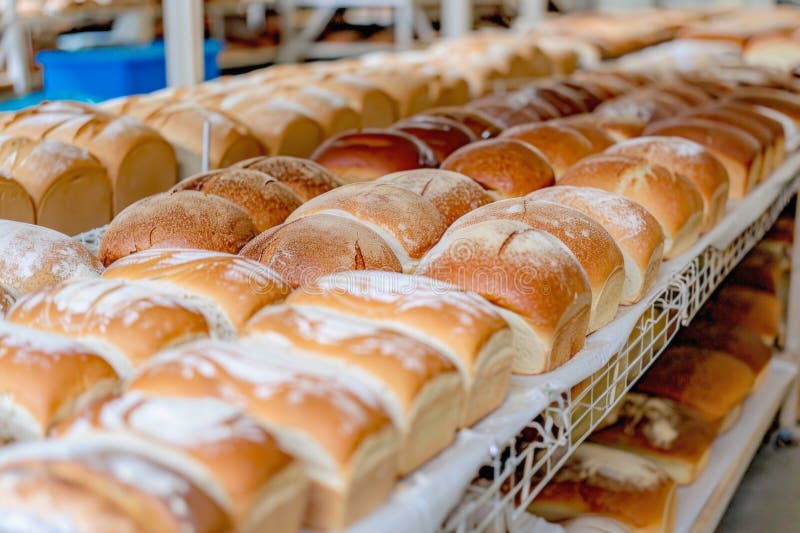 A Selection of Different Types of Bread Can Be Seen Arranged on a Shelf ...