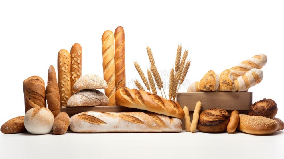 A Selection of Different Types of Breads and Rolls Displayed on a Table ...