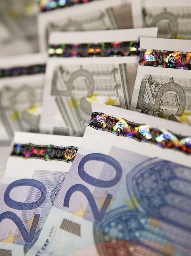 Selection of euro notes stock photo. Image of euro, bank - 79354178