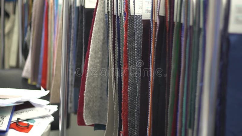Selection of Fabric from a Wide Range Stock Video - Video of decorating ...