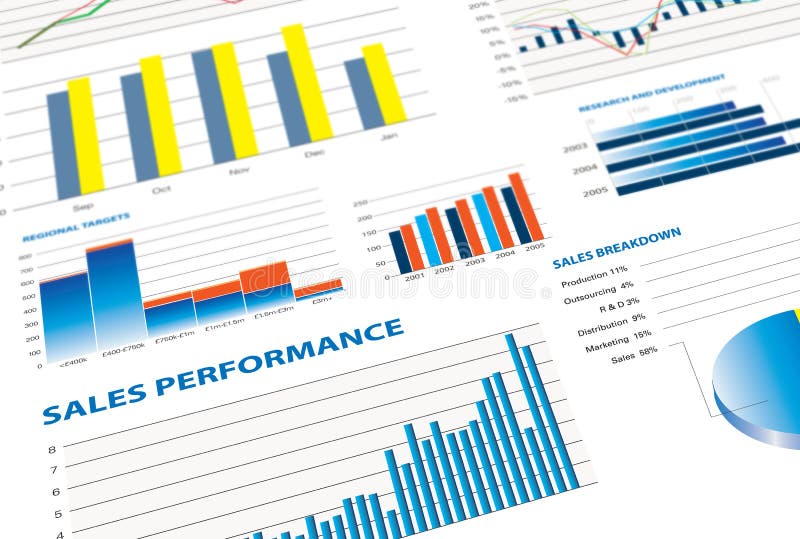 Financial Performance Graphs Stock Image - Image of corporate, analysis ...
