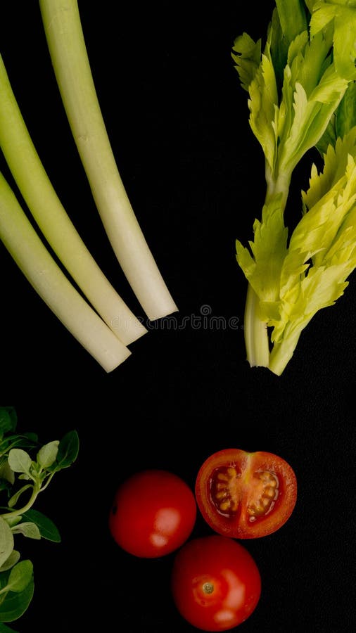 Selection of Fresh Prepared Vegetables Stock Image - Image of ...