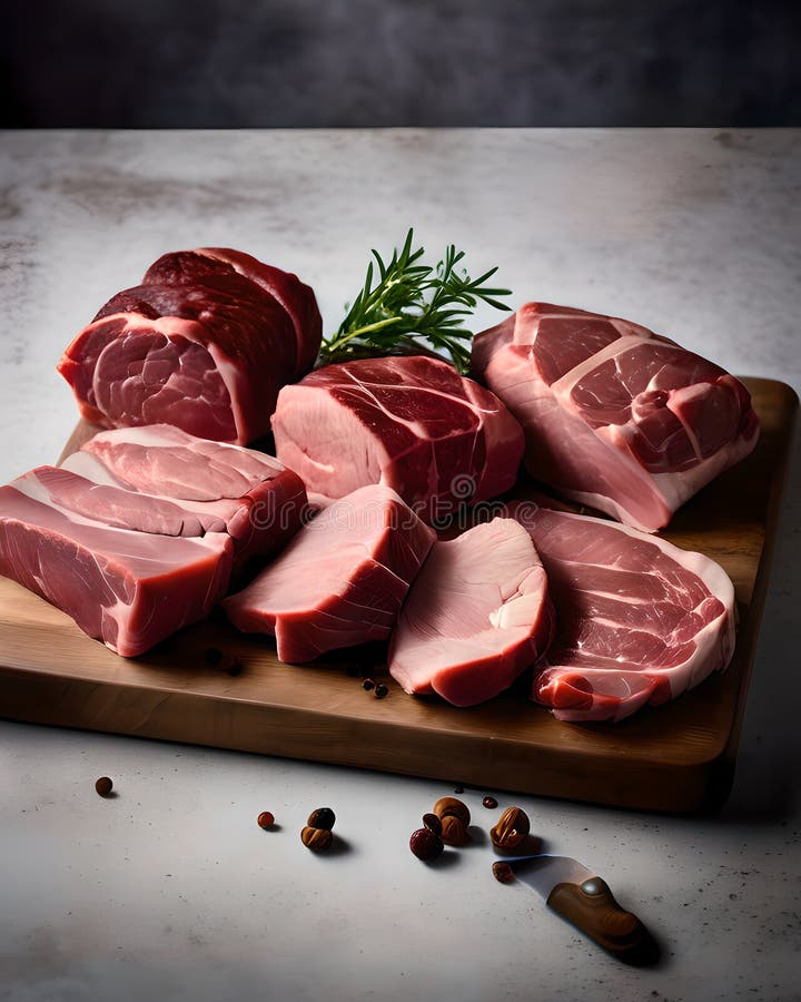 Selection of Meat stock illustration. Illustration of barbecue - 297530748