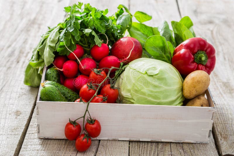 Selection of Fresh Vegetables from Farmers Market Stock Photo - Image ...