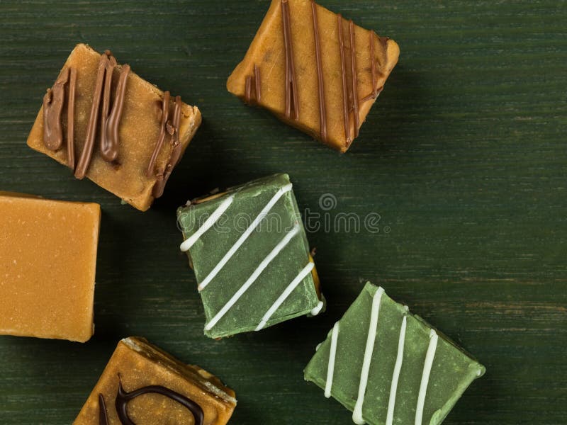 Selection of Fudge Sweets or Chocolates Stock Photo - Image of ...