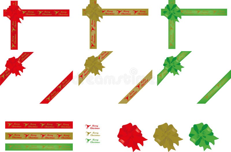 Christmas Ribbons Robins stock illustration. Illustration of ...