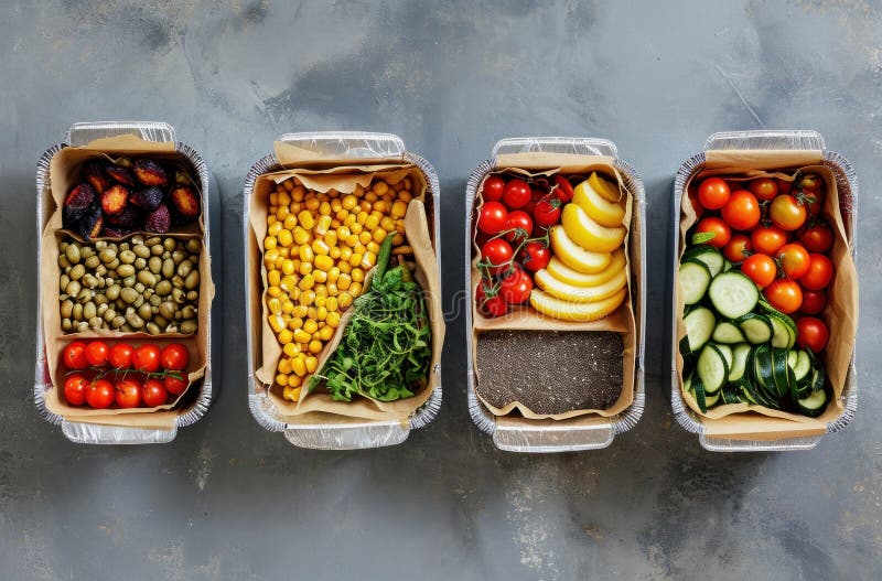 A Selection of Healthy Food in the Boxes Stock Image - Image of fresh ...