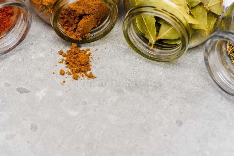 A Selection of Herbs and Spices for Adding Flavour To Food when Cooking ...