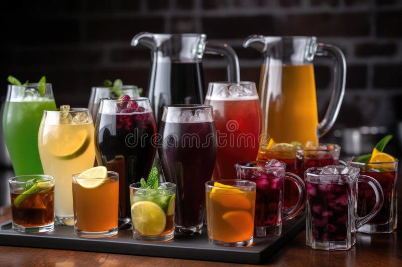 A Selection of Iced Teas and Coffees in Different Shapes, Sizes, and ...