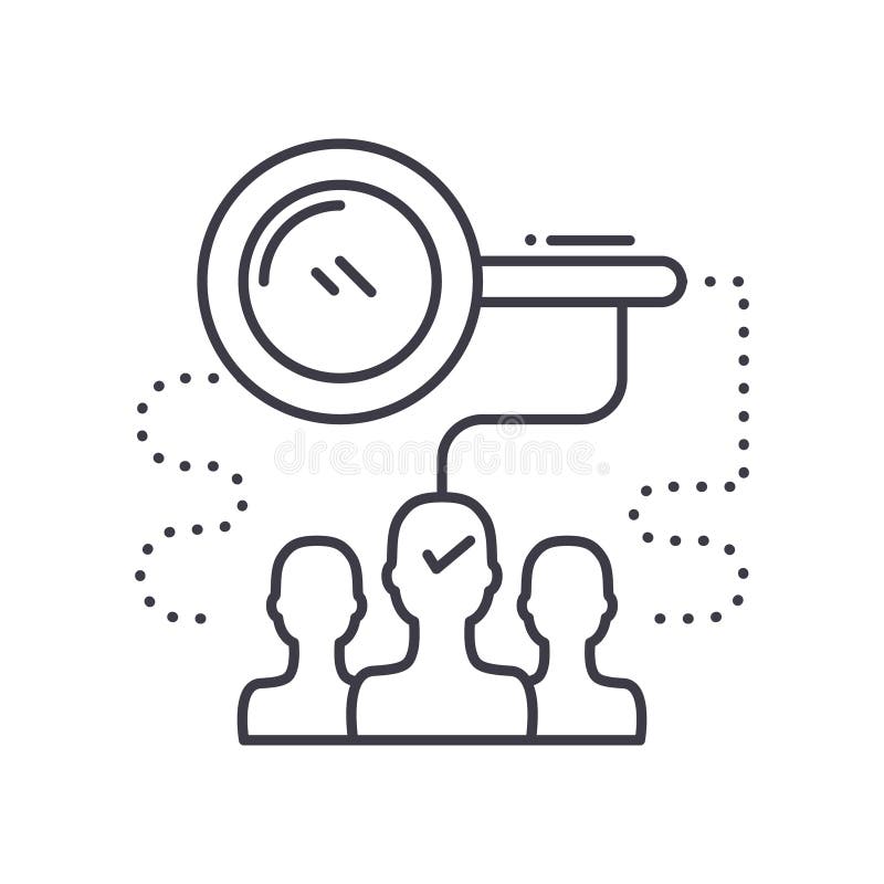 Selection Icon, Linear Isolated Illustration, Thin Line Vector, Web ...