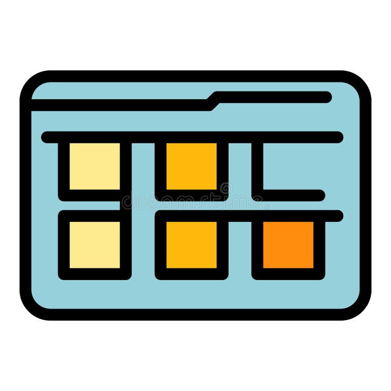 Selection Interface Icon Color Outline Vector Stock Illustration ...