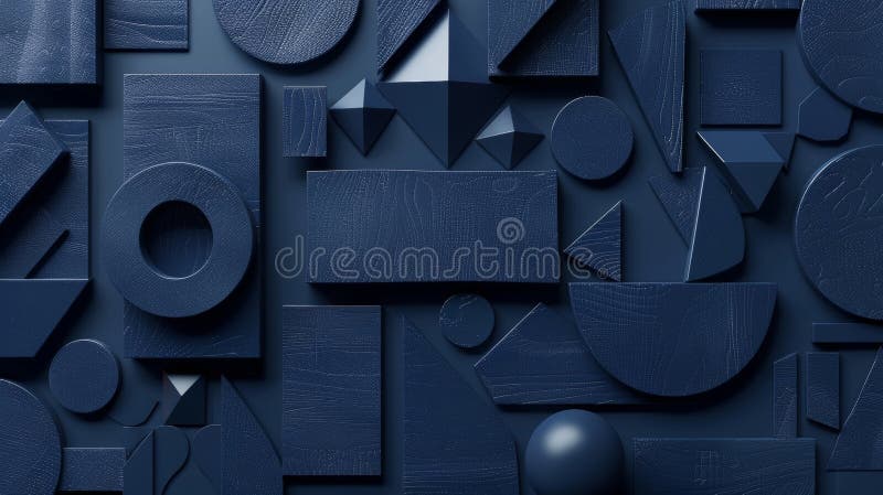 A Selection of Irregular Geometric Shapes in a Monochromatic Palette of ...