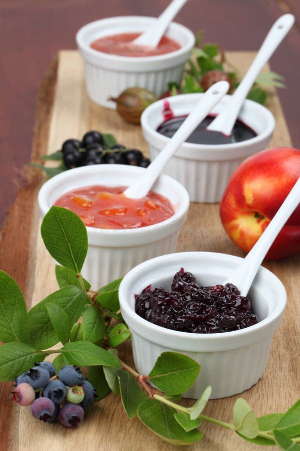 Selection of jams stock image. Image of natural, fresh - 15145969