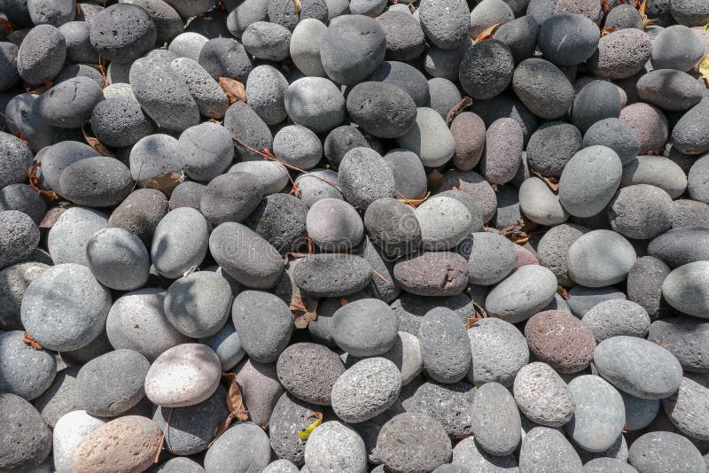 Selection of Large Stones. Pattern of Round Pebble Stone. Background of ...