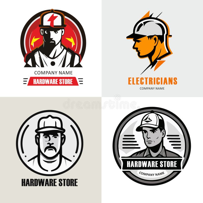 A Selection of Logos with Workers of Different Professions ...