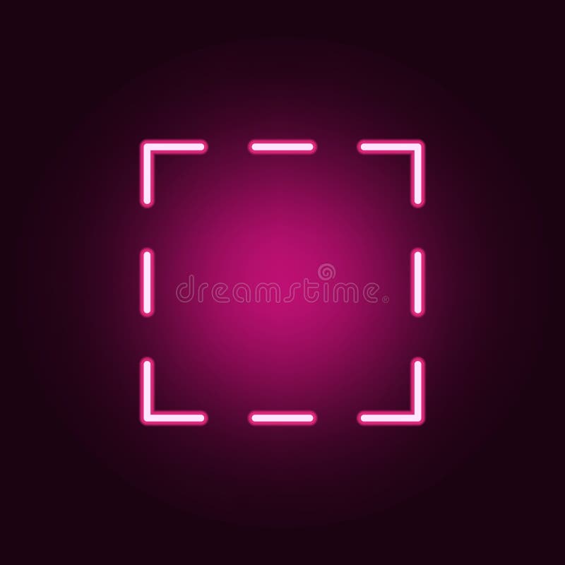 Selection Mark Icon. Elements of Web in Neon Style Icons Stock ...