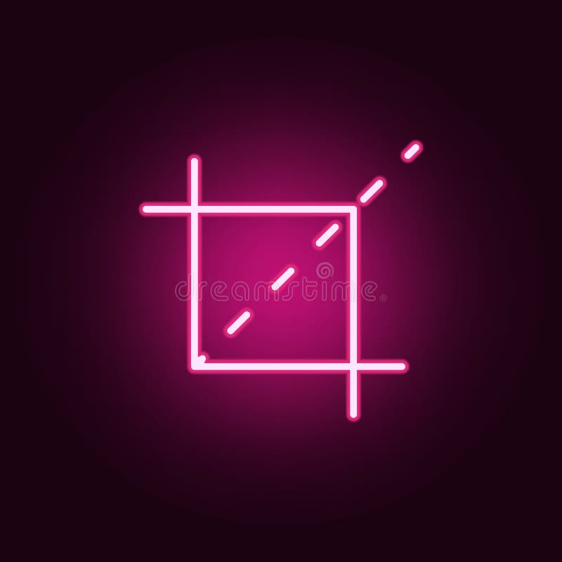 Selection Mark Icon. Elements of Web in Neon Style Icons Stock ...