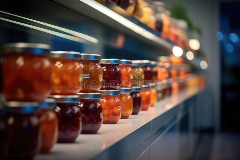 Selection of Marmelade Jam in a Grocery Store in a Close-up Shot, Macro ...