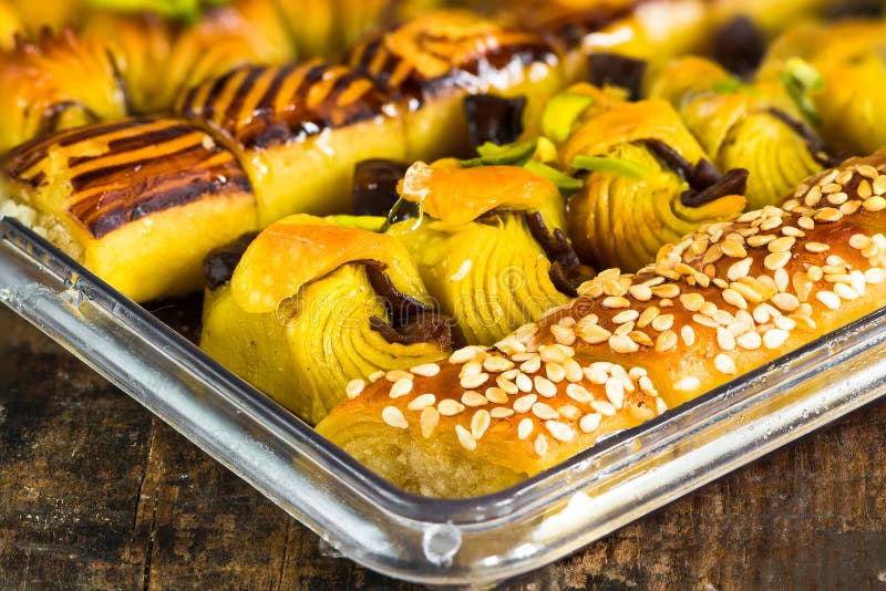 Selection of Middle Eastern Sweets Stock Image - Image of arabian ...