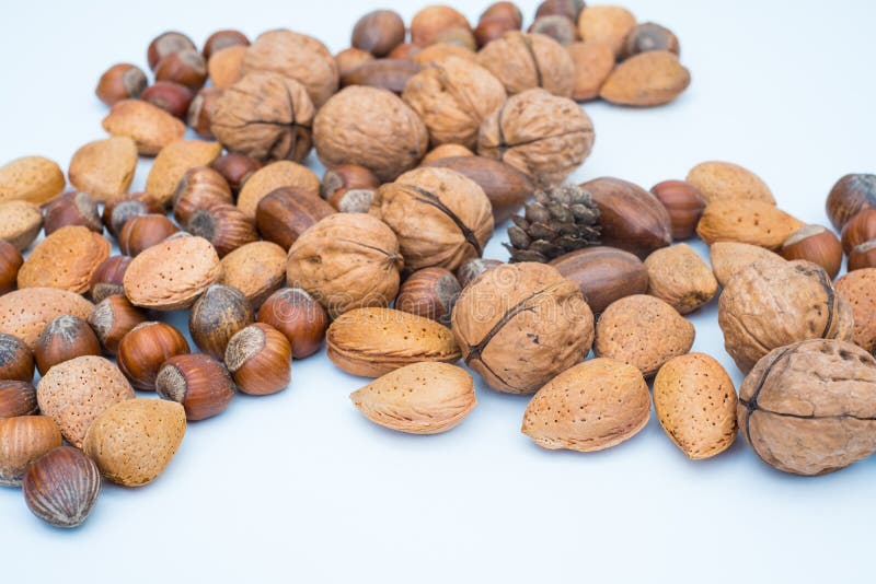 A selection of nuts stock image. Image of snack, nature - 103628931