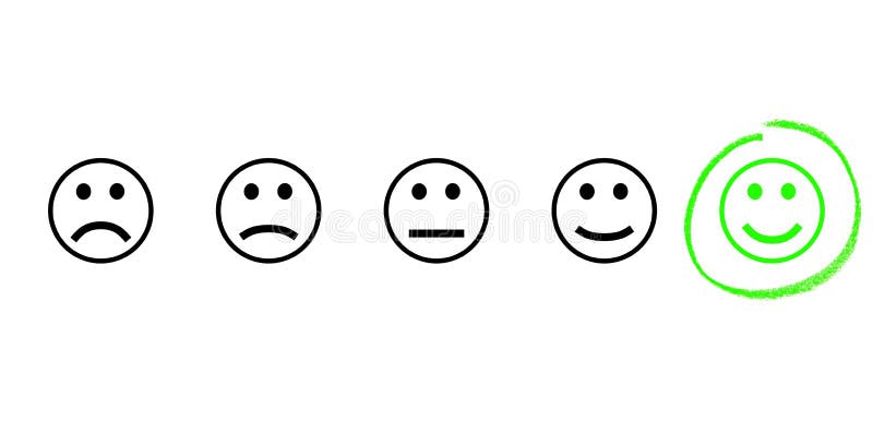 Feedback Faces - Positive Feedback Stock Illustration - Illustration of ...