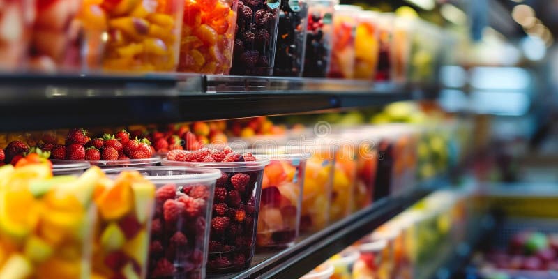 A Selection of Pre Packed Fruit Containers on Display, Featuring ...