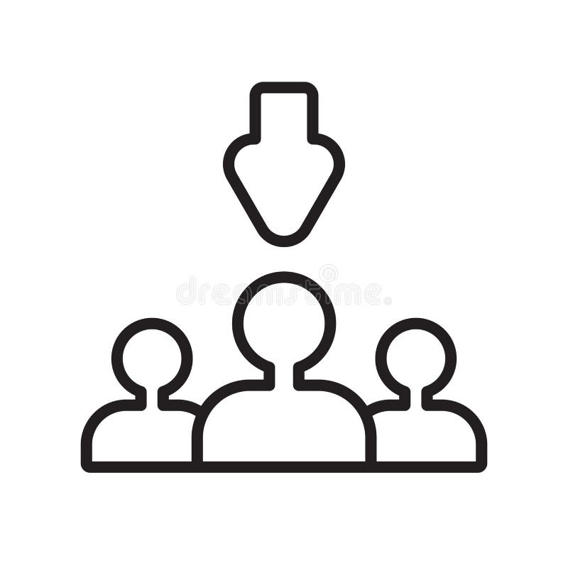 Selection Process Icon Vector Isolated on White Background, Selection ...