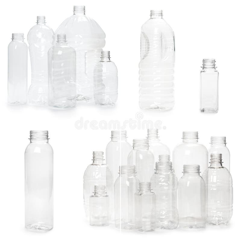 Selection of Quality Photo Collage of Many Different Empty Plastic ...