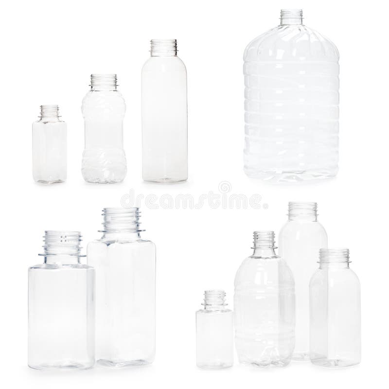Selection of Quality Photo Collage of Many Different Empty Plastic ...