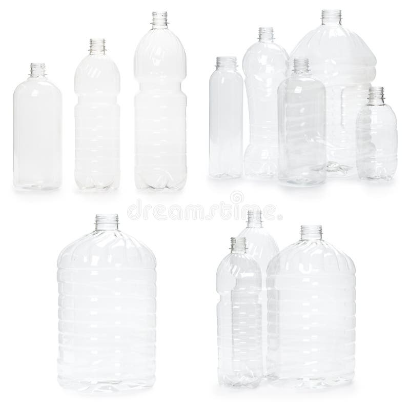 Selection of Quality Photo Collage of Many Different Empty Plastic ...