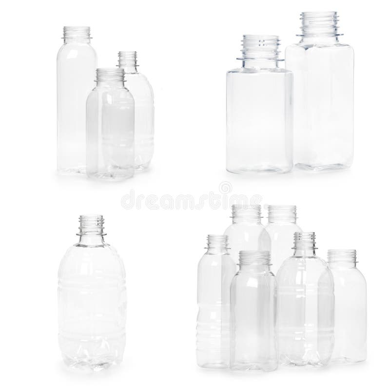 Selection of Quality Photo Collage of Many Different Empty Plastic ...