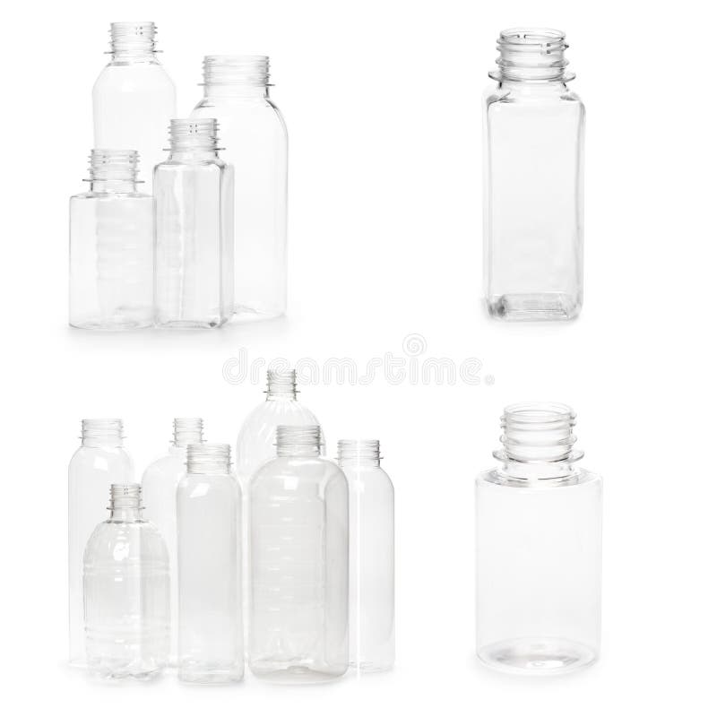 Selection of Quality Photo Collage of Many Different Empty Plastic ...
