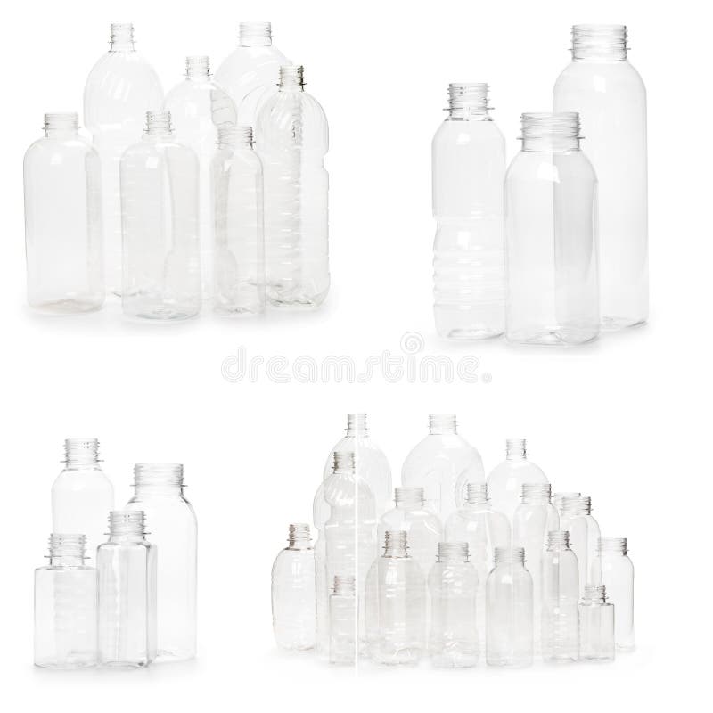 Selection of Quality Photo Collage of Many Different Empty Plastic ...