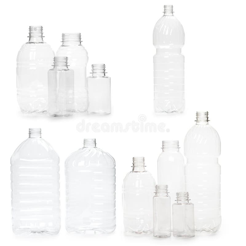 Selection of Quality Photo Collage of Many Different Empty Plastic ...