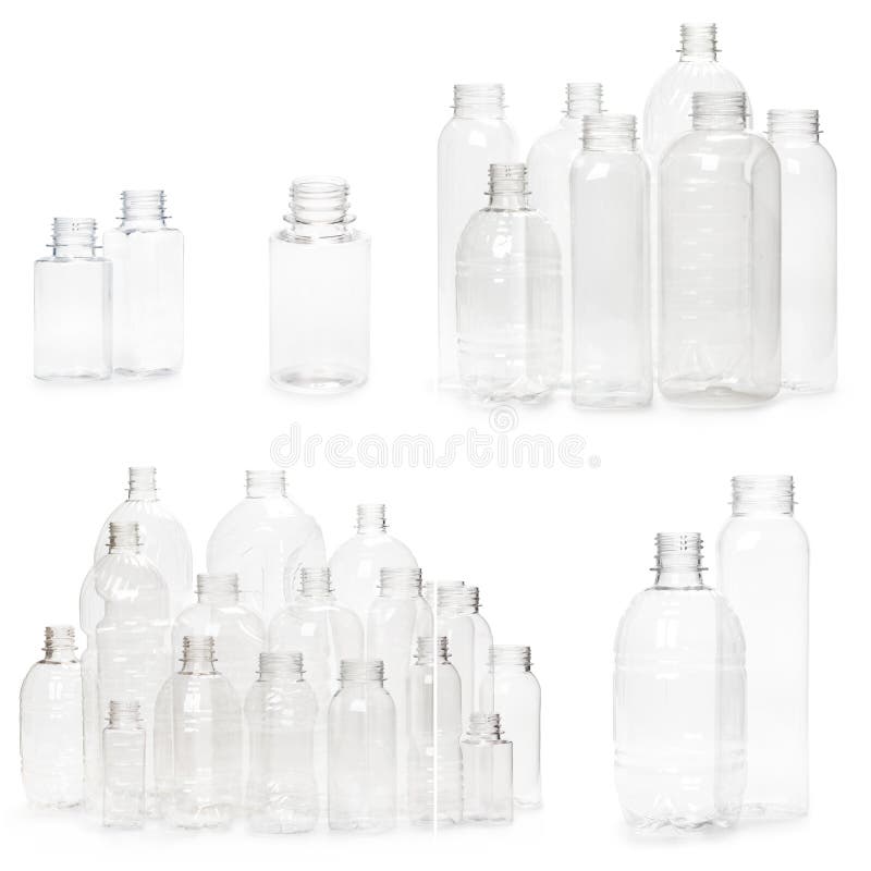 Selection of Quality Photo Collage of Many Different Empty Plastic ...